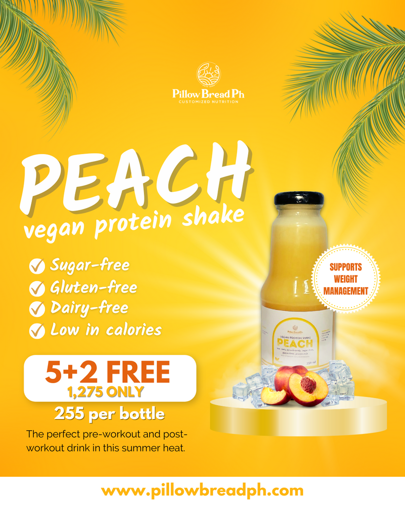 Peach Vegan Protein Shake– pillowbreadph